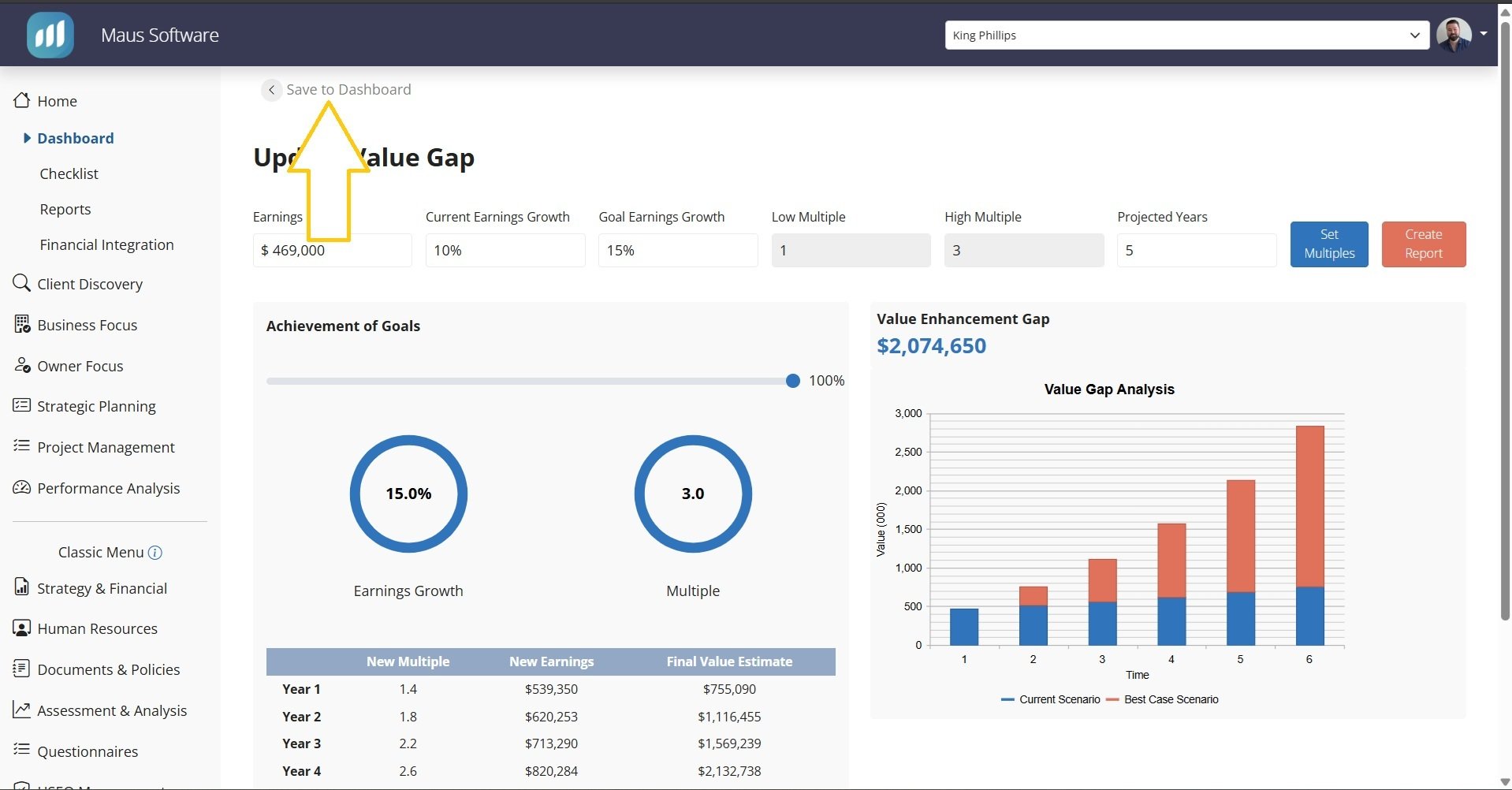 Exit Planning Dashboard - Deep Dive