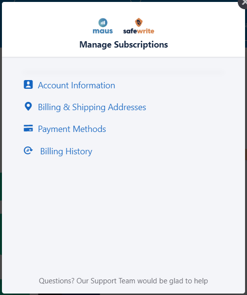 How to 'Manage your account'