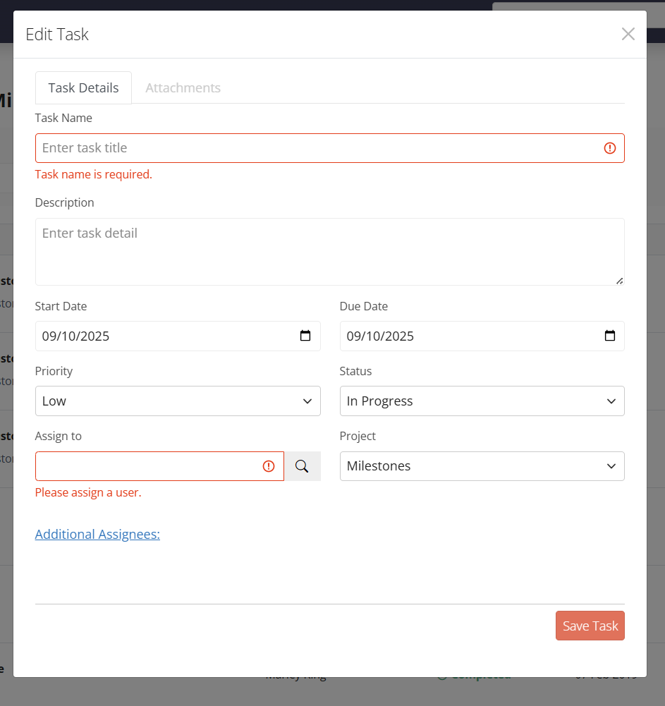 How to Create a Task (Project Management: Tasks)